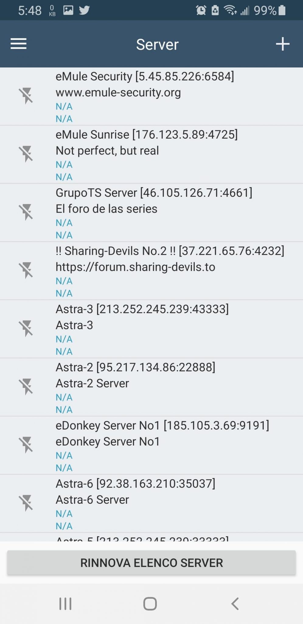 Lista Server eMule